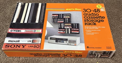 RARE PURPLE 1985 Add ‘n Stac Cassette Storage Rack #PAR30 Royal Sound ...