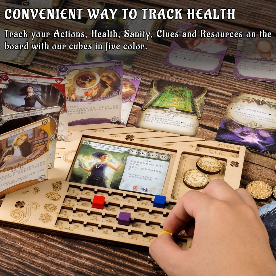 Investigator Dashboard Set of 2 Player Organization Board Wood Laser ...