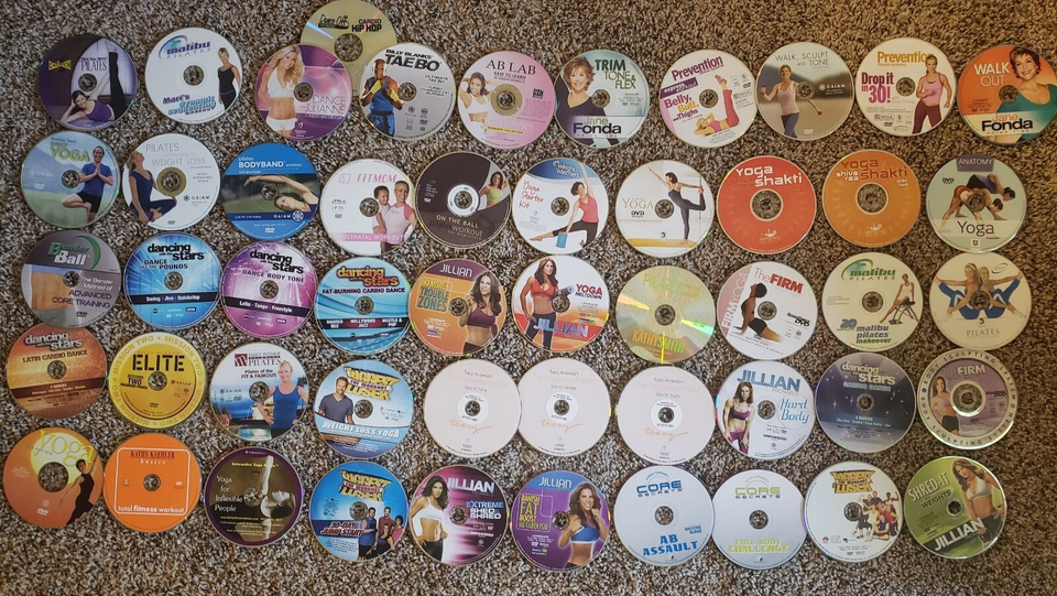 Wholesale Lot of 100 Fitness/Exercise/Work-Out DVDs (DISC ONLY) | eBay