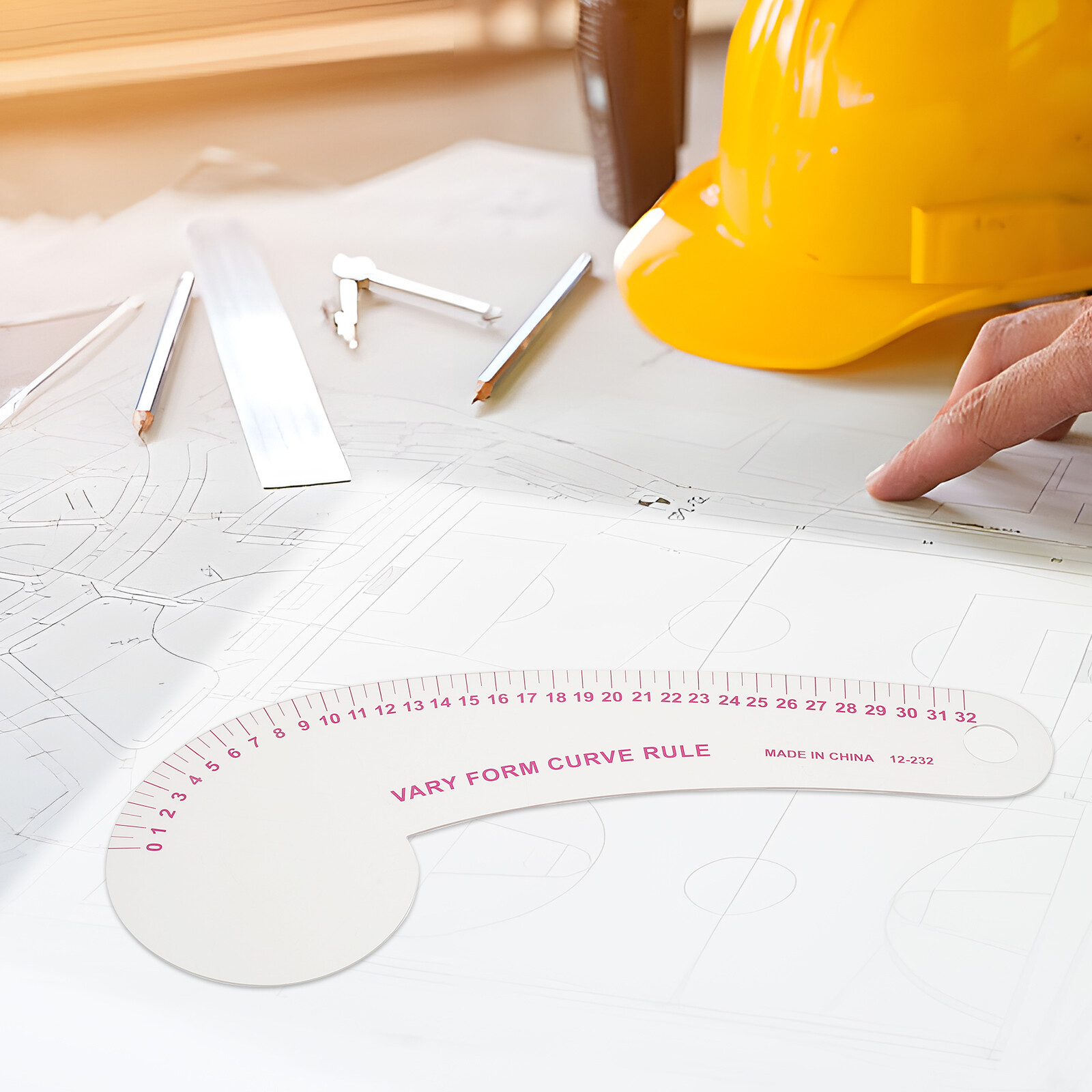 6Pcs Sewing Curved Ruler Set Clear Metric Curved Shape Marking Ruler ...