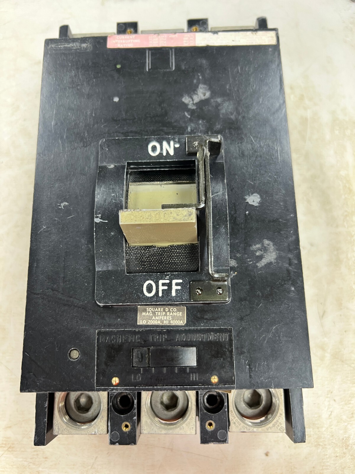 👀 SQUARE D 400 AMP CIRCUIT BREAKER 600 VAC 3 POLE LHL36400 | eBay