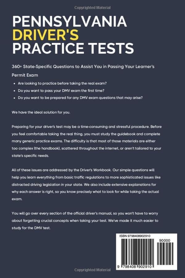 Pennsylvania Driver’s Practice Tests: +360 Driving Test Questions To ...