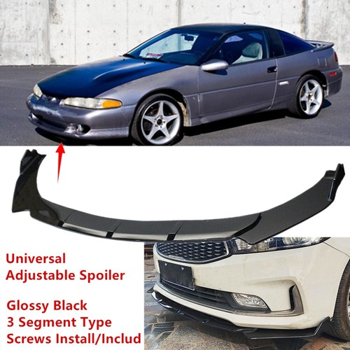 Universal Gloss Black Fit For Eagle Talon Front Adjustable Lip Spoiler ...