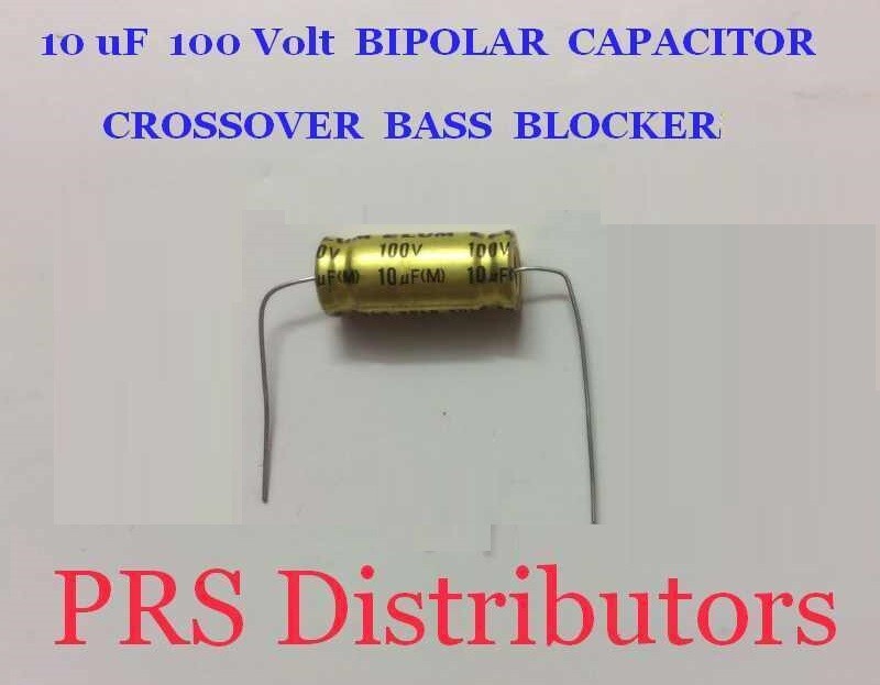 10uF 100V BIPOLAR CAPACITOR BASS BLOCKER SPEAKER TWEETER CROSSOVER 10 ...