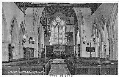 Wittersham Kent England~Wittersham Church Interior-1930 Real Photo ...