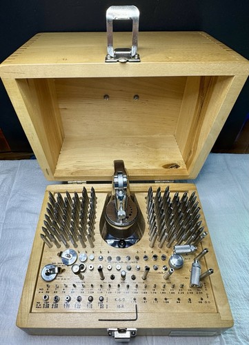 K&D Inverto 18R Deluxe “New Style” Watchmaker Staking Set. Original 100 ...