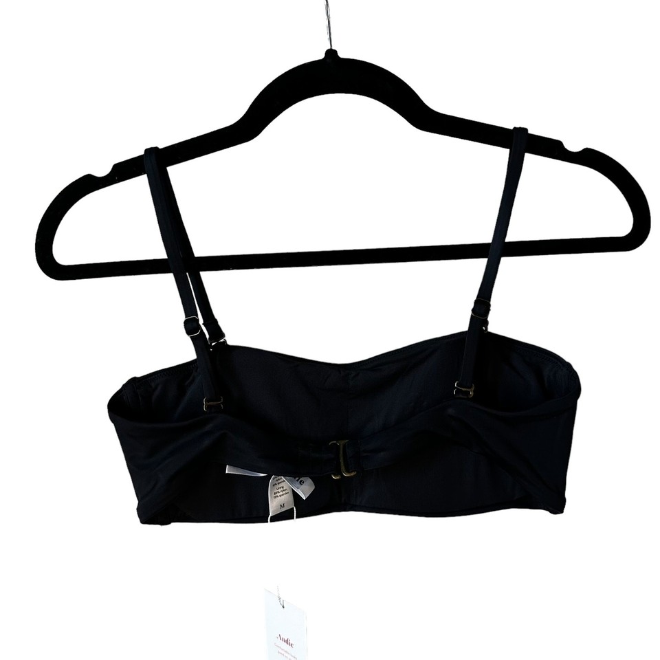 NWT Andie Swim The Bora Bora Convertible Bikini Top Black Medium Beach ...
