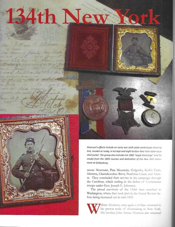North South Trader's Civil War Corps Badges Arkansas New York 134th ...