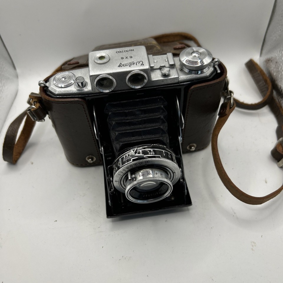 VINTAGE Welmy 6x6 Medium Format Folding Film Camera W Zeiss Ikon Case ...