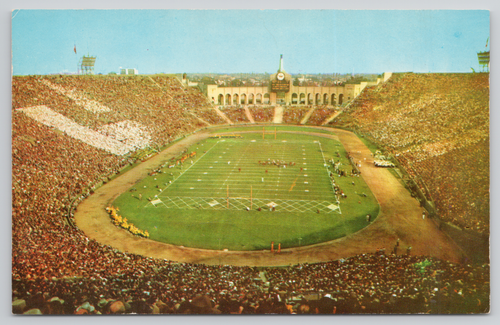 Postcard Los Angeles California Coliseum Exposition Park Aerial View | eBay