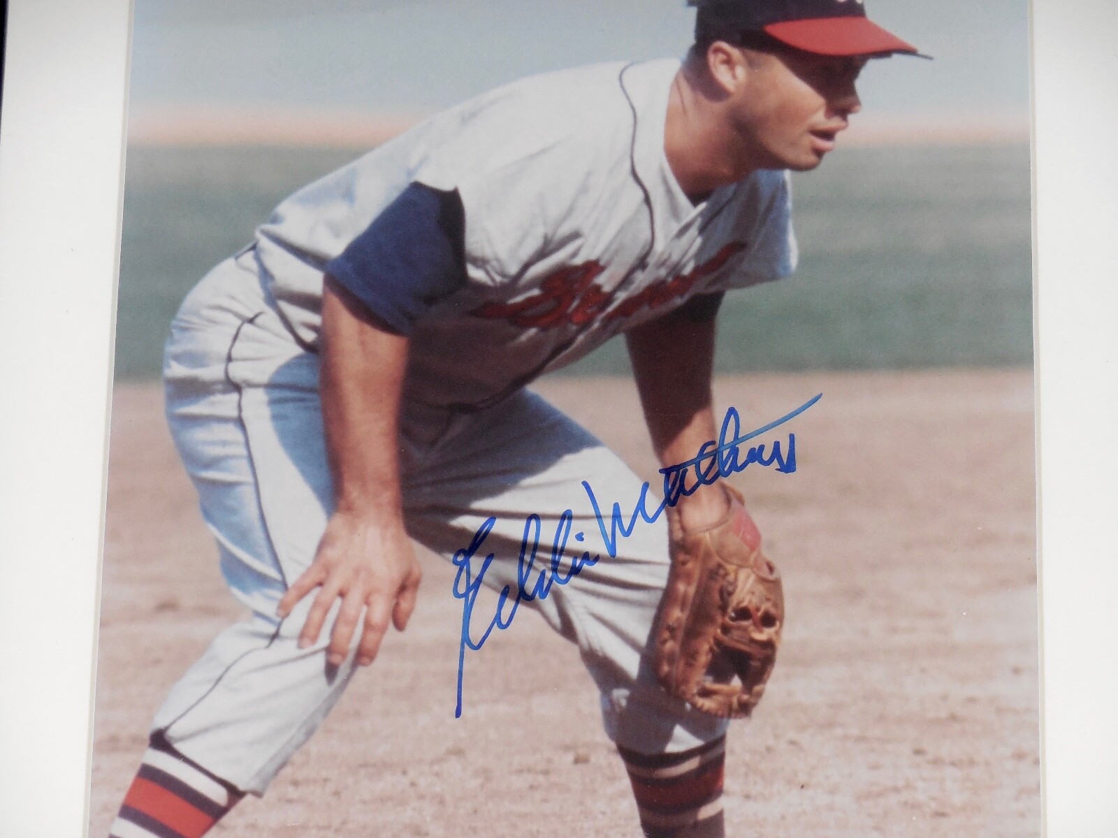 EDDIE MATTHEWS AUTOGRAPHED 8X10 COLOR PHOTO (FRAMED & MATTED) - ATLANTA ...