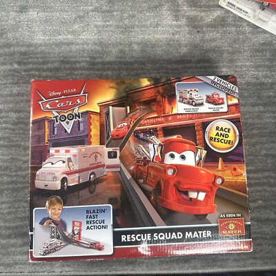 🔥 Disney Cars RESCUE SQUAD MATER Playset Track Set Sealed | eBay