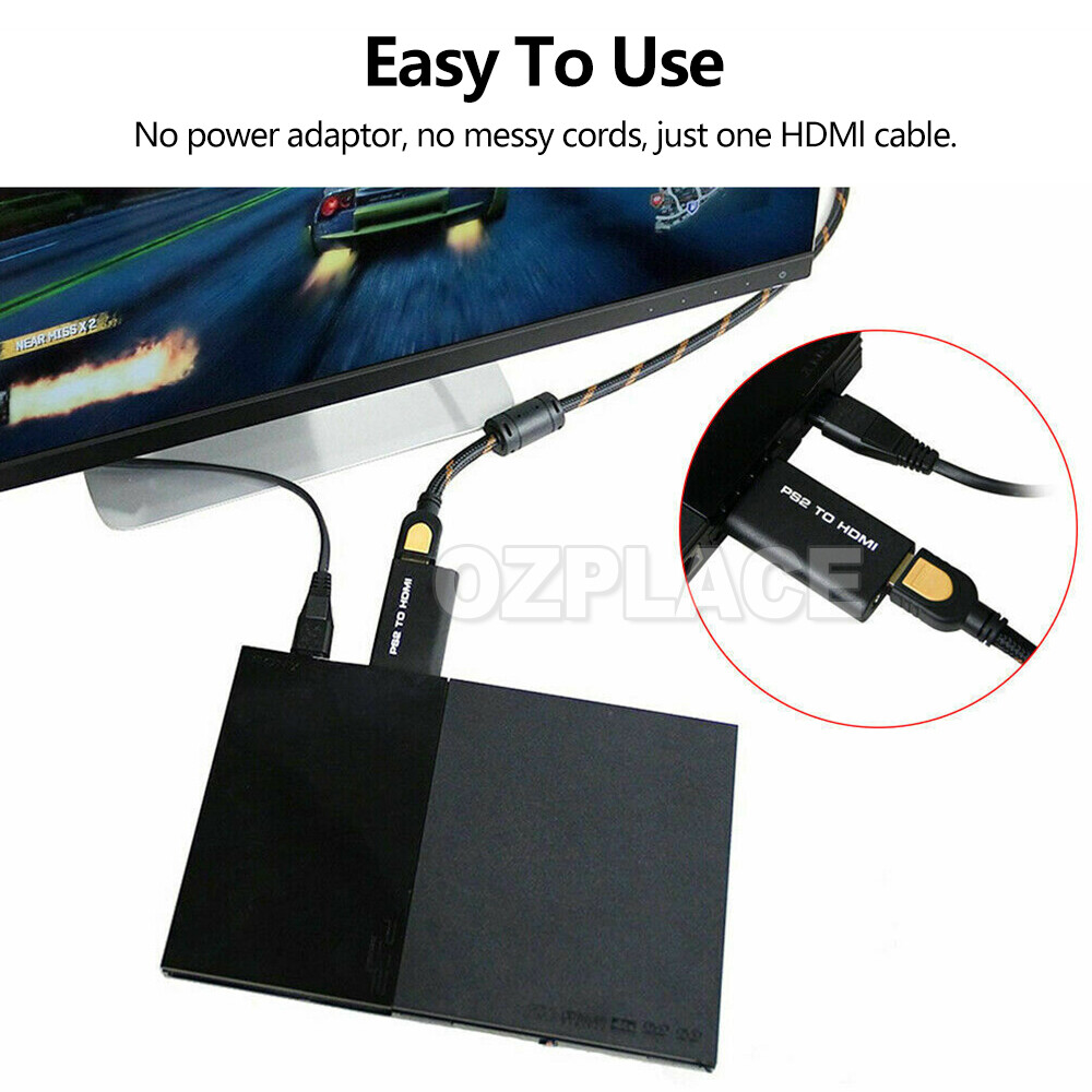 New PS2 to HDMI Video Converter Composite AV to HDMI PlayStation 2 HD ...