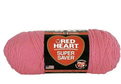 Red Heart ~ (0706-Perfect Pink) - 7oz, 4 ply Super Saver Skein ~ 364 yd ...