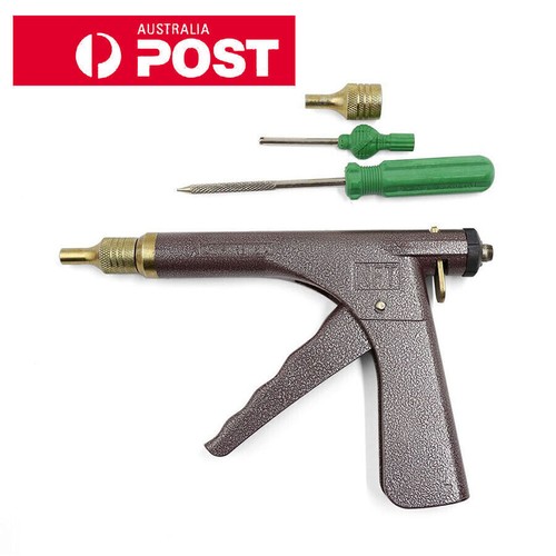 Tubeless Tire Puncture Repair Tool w/ Tire Mushroom Plugs Vacuum Gun ...