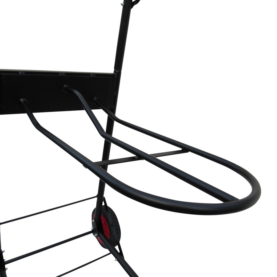 Folding Saddle Rack Trolley Cart (Horse Tack Carrier Rug Rail Hooks ...