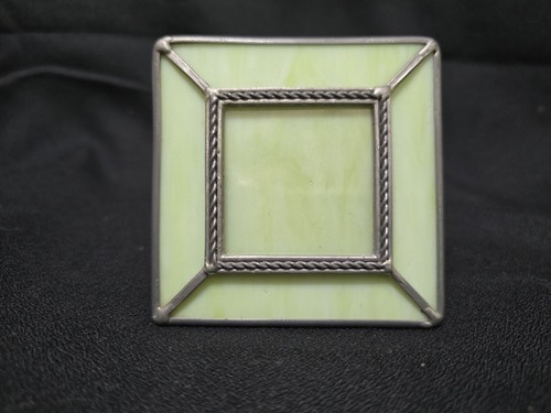 2x2 Green Art Glass Mini Picture Frame. Photo Opening 1 -5/8" Square ...