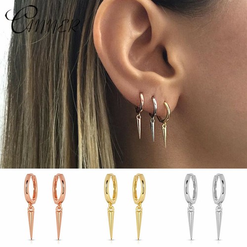 Women Elegant Hinged Cone Ear Stud Star Earrings Fashion Jewellery Hoop ...