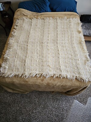 Fringed Weave Of The Irish Beige Throw Blanket; 44" × 46" | eBay