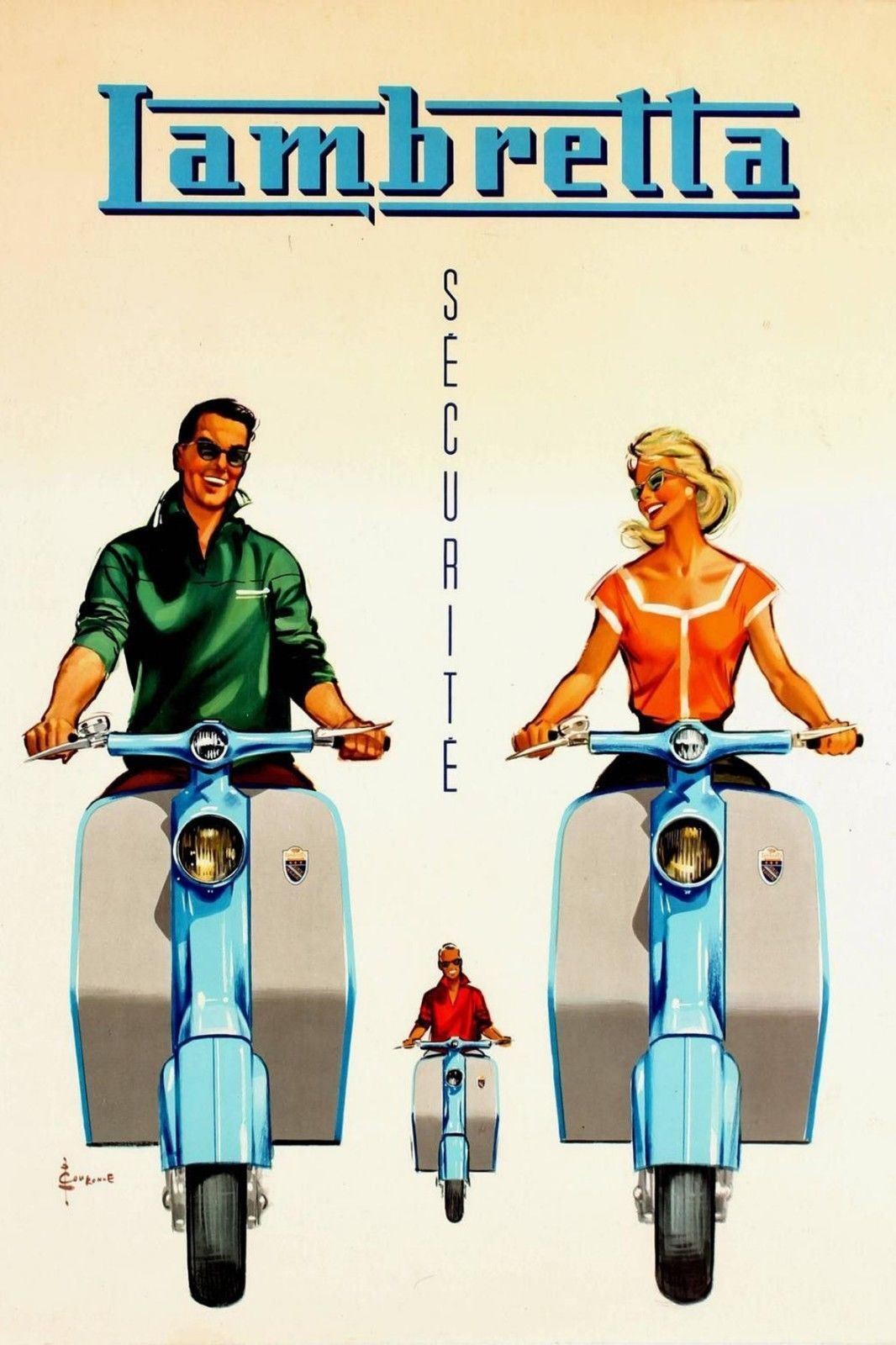 Lambretta Moped Vintage Retro style Metal Sign, bar, man cave, garage ...