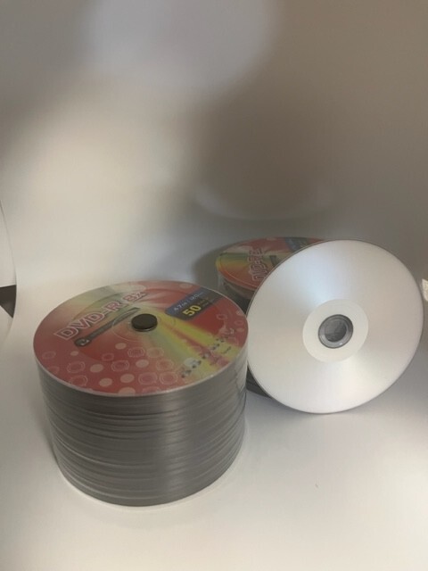 50 Pk Quality CMC DVD-R, SILVER INKJET HUB PRINT, 8X 4.7GB, 120 Min ...