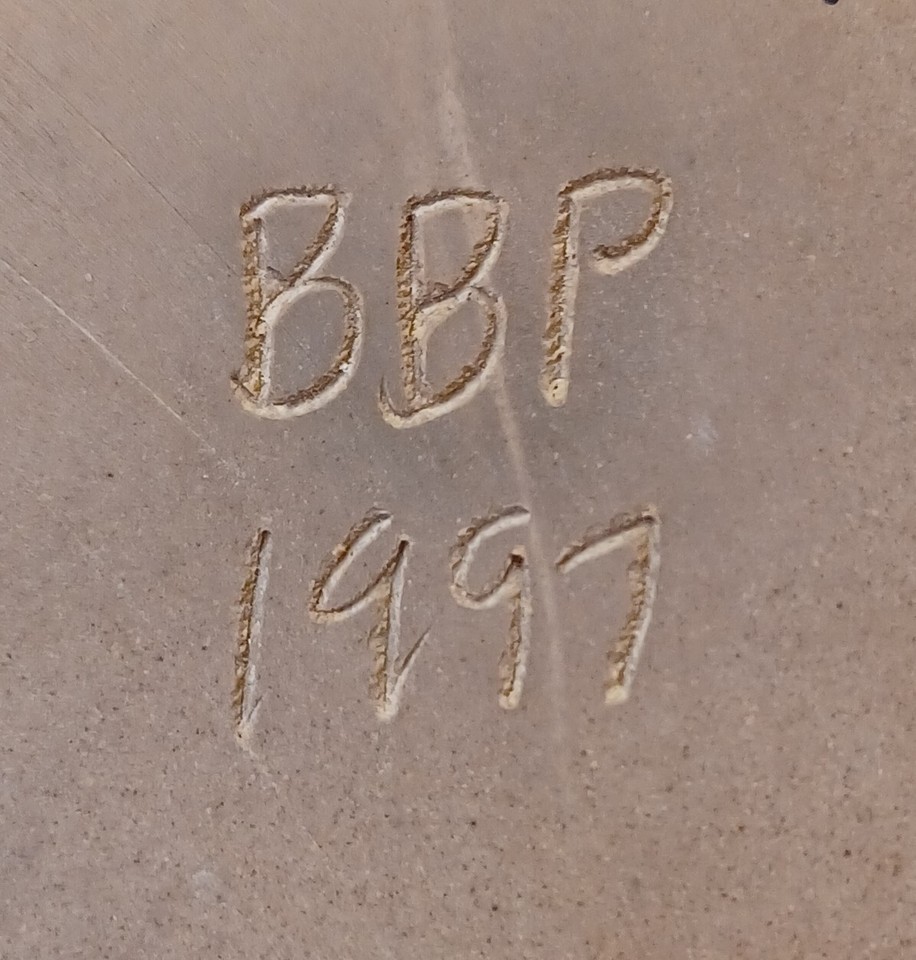 BBP Beaumont Brothers Pottery salt glazed blue speckle mug 3½" | eBay