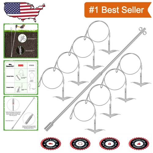 1/6" Galvanized Ground Anchor Set - 8 Durable Anchors for Outdoor ...