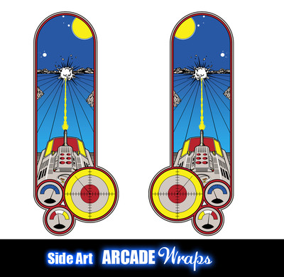 Battlezone Arcade Side Artwork Panel Sticker Graphic Laminated All ...