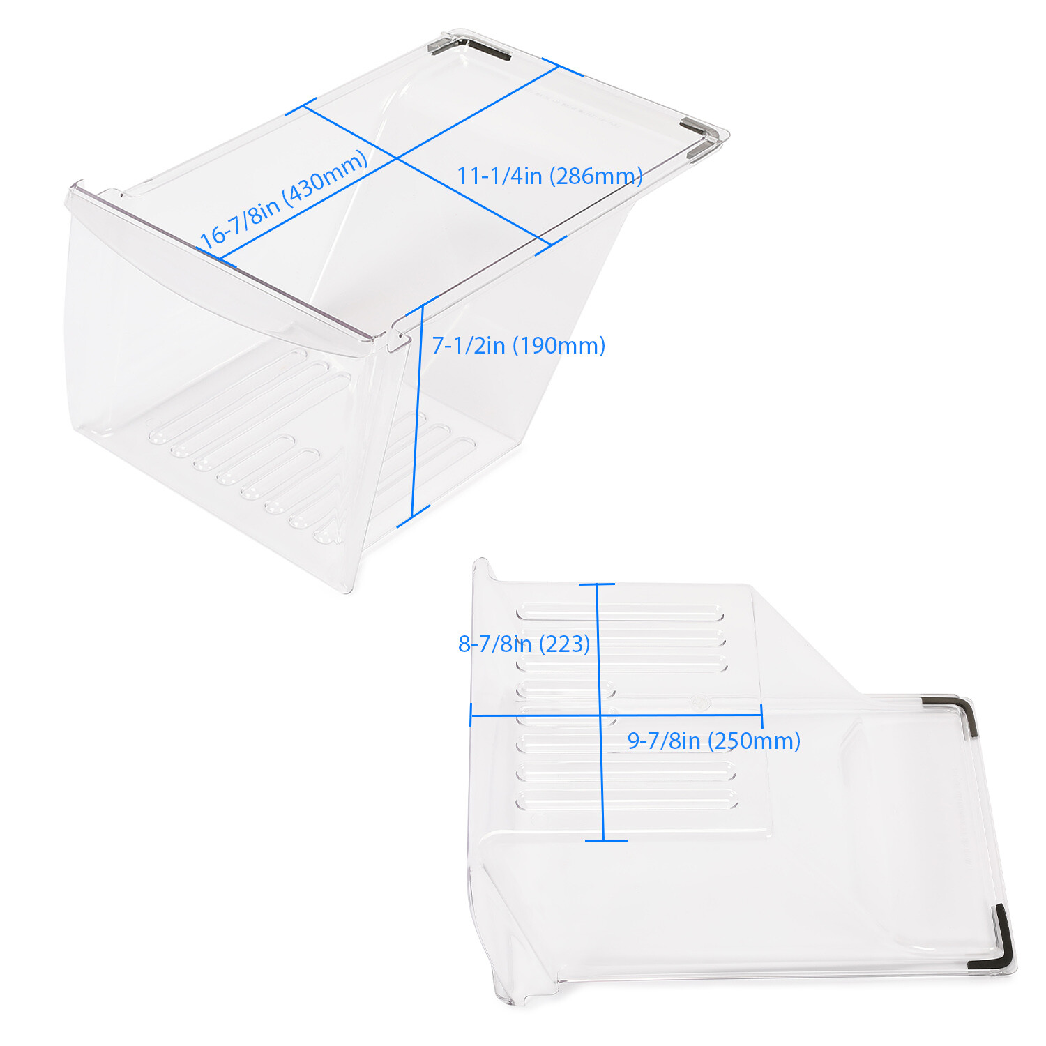 Fridge Refrigerator Clear Crisper Drawer Pan Replacement For 240337103 ...