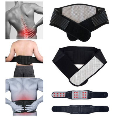 Magnetic Back Support Pain Relief Lower Lumbar Brace Belt Strap Posture ...