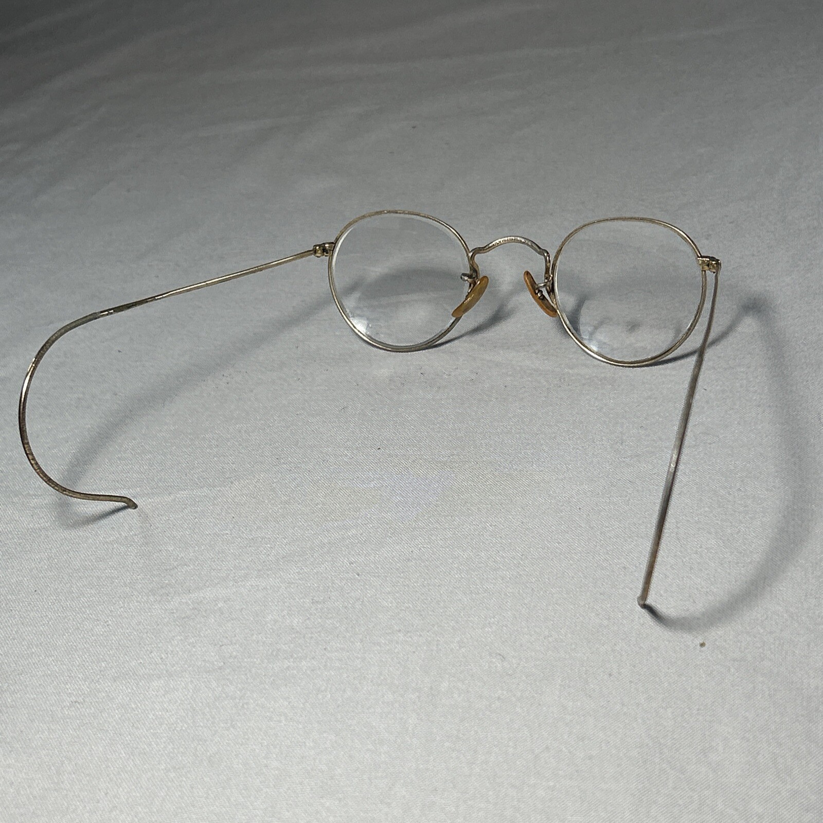 Antique Gold Wire Rim Bifocal Glasses with Case - Gem