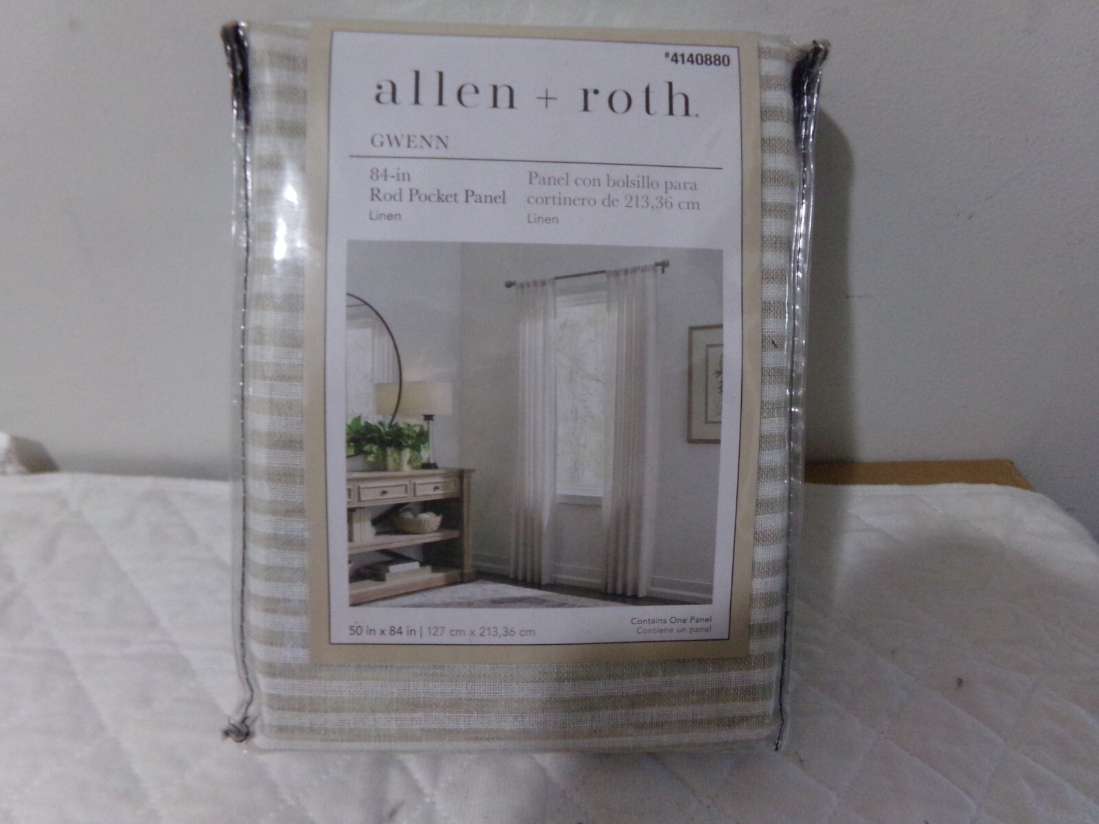 allen + roth Gwenn Linen Rod Pocket Panel (1 Panel) 50 x 84" NEW ...