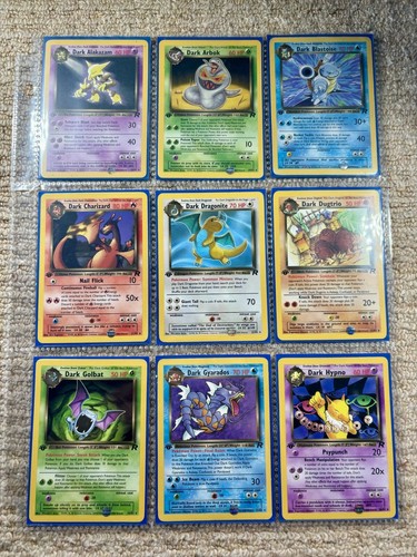 Complete Team Rocket Set 1st Edition Pokemon Card 1999 83/82 PSA BGS 8 ...