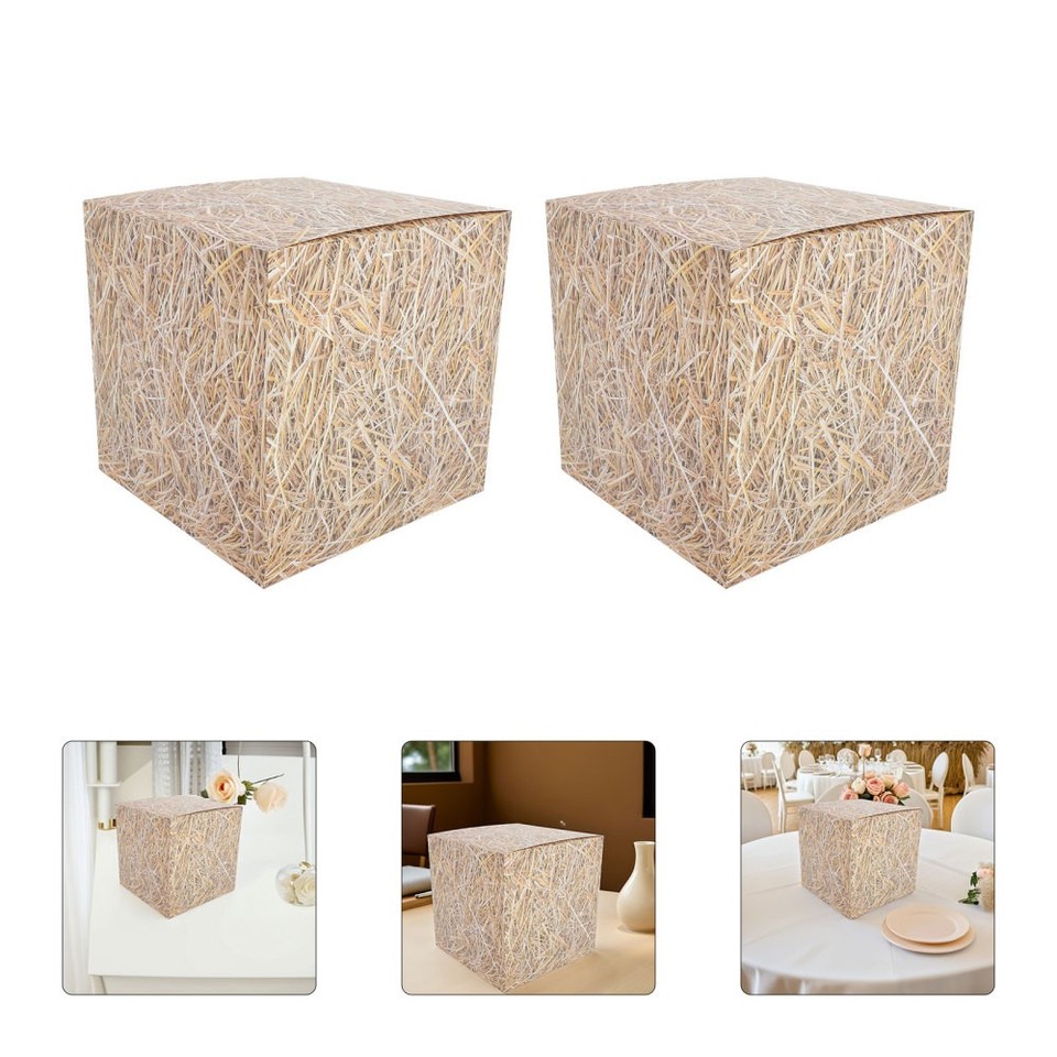 2 Pcs Hay Bales Straw Boxes Western Themed Photo Prop Wild Props | eBay