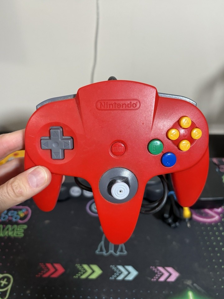 Nintendo 64 N64 Game Console System With Red Yellow Controllers | eBay
