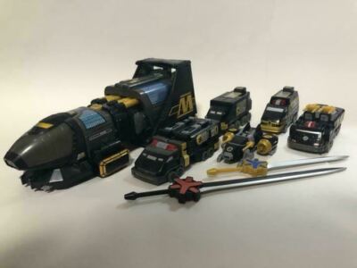 Power Rangers Lightspeed Rescue GoGoFive Minipla Black Victory Robo Set ...