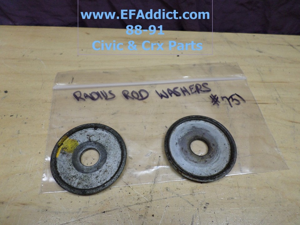 88-91 HONDA CIVIC SEDAN HATCH CRX DX Si OEM RADIUS ROD WASHERS BUSHING ...