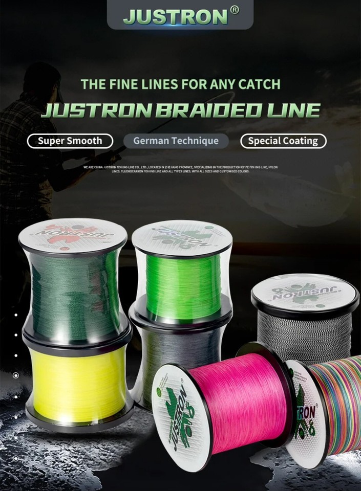 300m/ 329yds 8 Strands Premium PE Braided Fishing Line 17lb-84lb Braid ...
