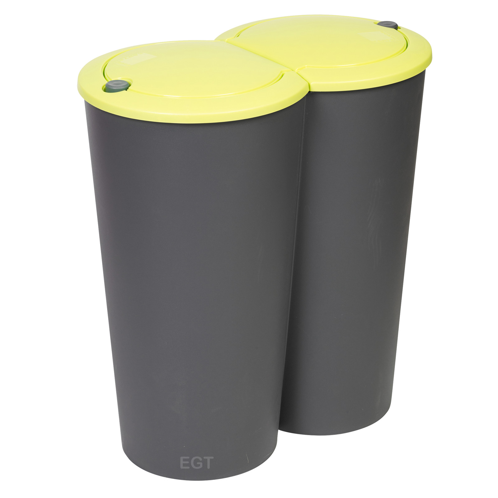 Circular Double Recycling Waste Bin Duo Rubbish Plastic Disposal 2 x 25 ...