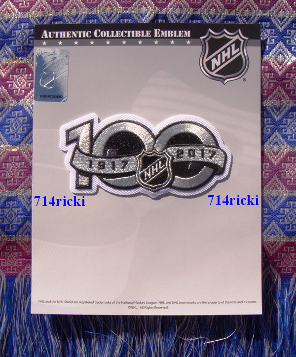 1917 2017 Centennial Season Patch Collector 100 Years NHL Official | eBay