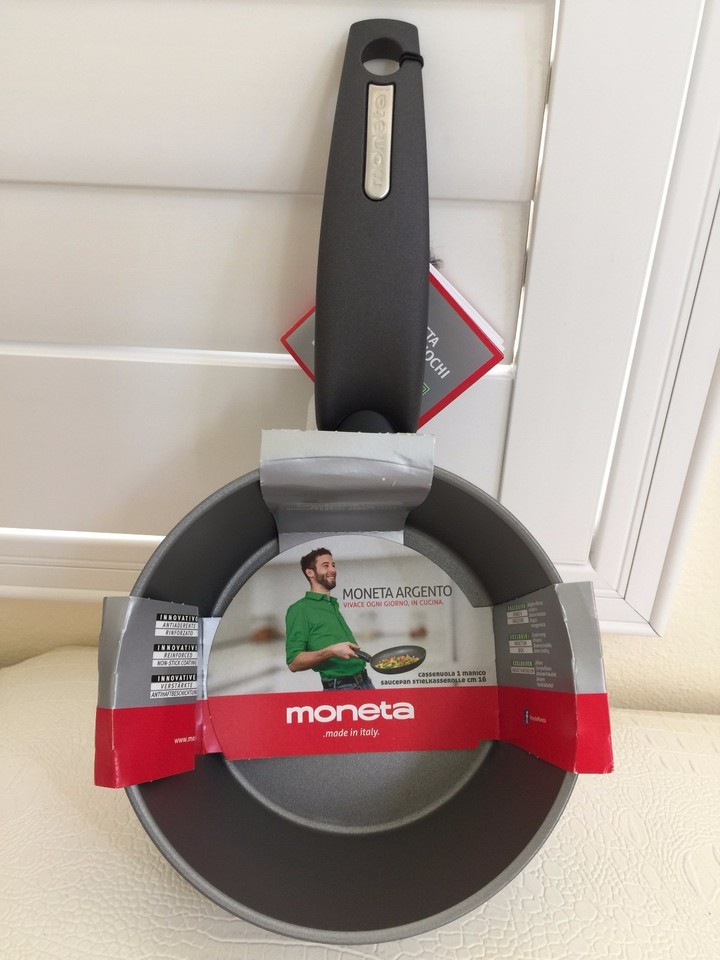 MONETA SAUCE PAN Made in Italy INDUCTION All Cooker 6.3"/16cm NWT ...