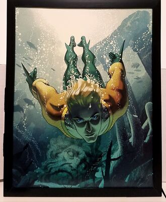 Aquaman by Joshua Middleton 11x14 FRAMED DC Comics Art Print Poster | eBay