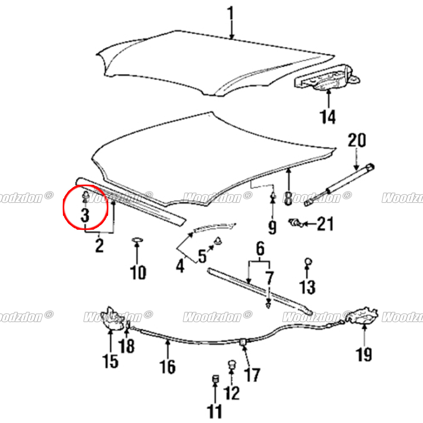 20 x Hood Seal Retainer Nylon Clip Plastic Fastener Fits For Hyundai ...