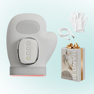 Cordless Hand Massager Compression Machine with Heat Palm Finger ...