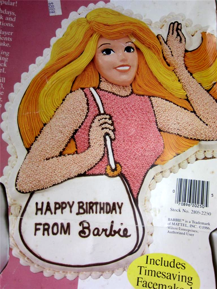 Wilton Barbie Waving Doll HAPPY BIRTHDAY Cake Pan 1986, 2105-2250 ...