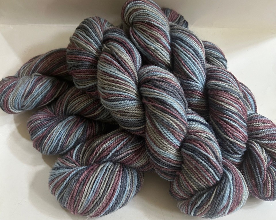 Lot 5 SOFT Skein Peru Alpaca Wool Yarn w/Nylon 9.3oz 264gr 6103 Blue ...