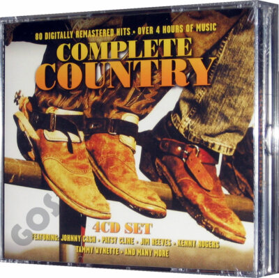 Complete Country Music Collection 4 CD Jewel Case Box Set 80 Songs New ...