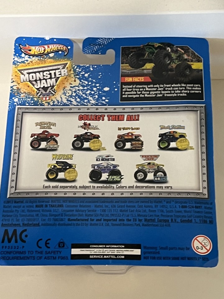 HOT WHEELS MONSTER JAM 1/64 TAZ TASMANIAN DEVIL DIECAST TOY Metalic Red ...