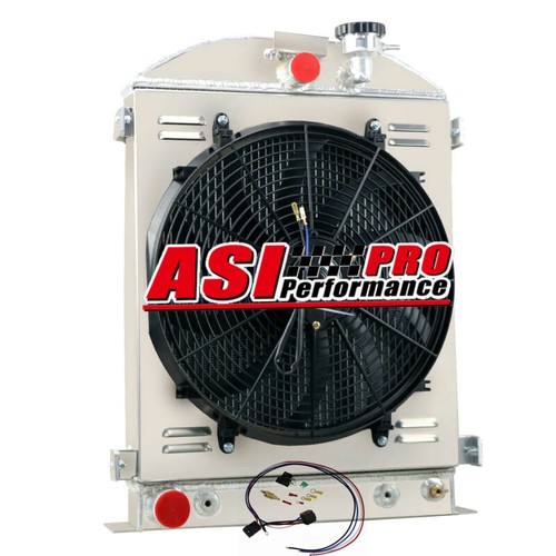 4 Row Aluminum Radiator Shroud fan For 1928~1931 Ford Model A V8 ,ASI ...