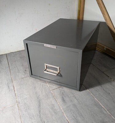 Vintage Steelmaster Metal Index Card File Box Drawer Cabinet (Stackable ...
